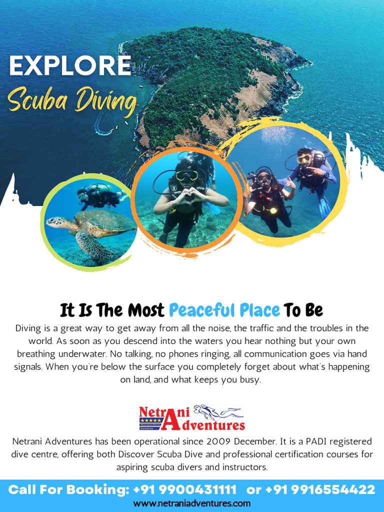 Netrani Adventures Brochure | PDF | Underwater Diving | Scuba Diving