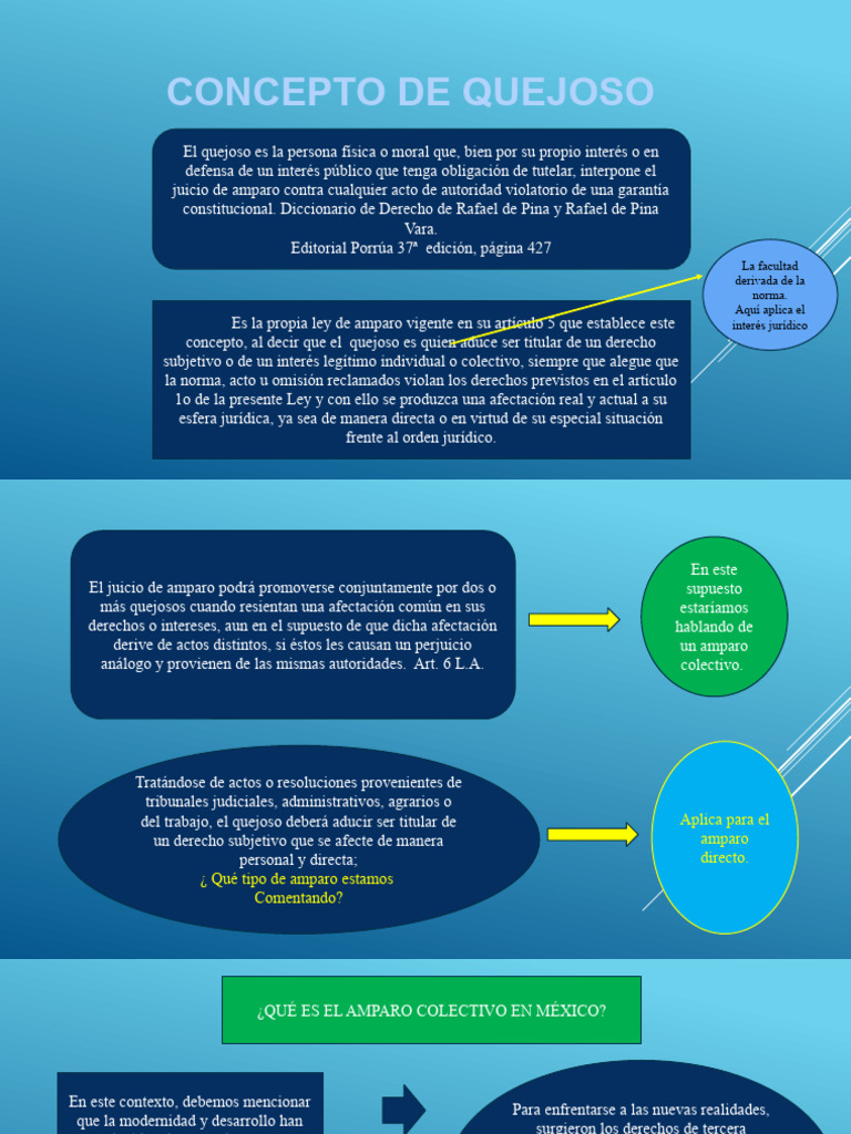 Concepto y Rol del Quejoso en Amparo | PDF | Derechos | Ley procesal