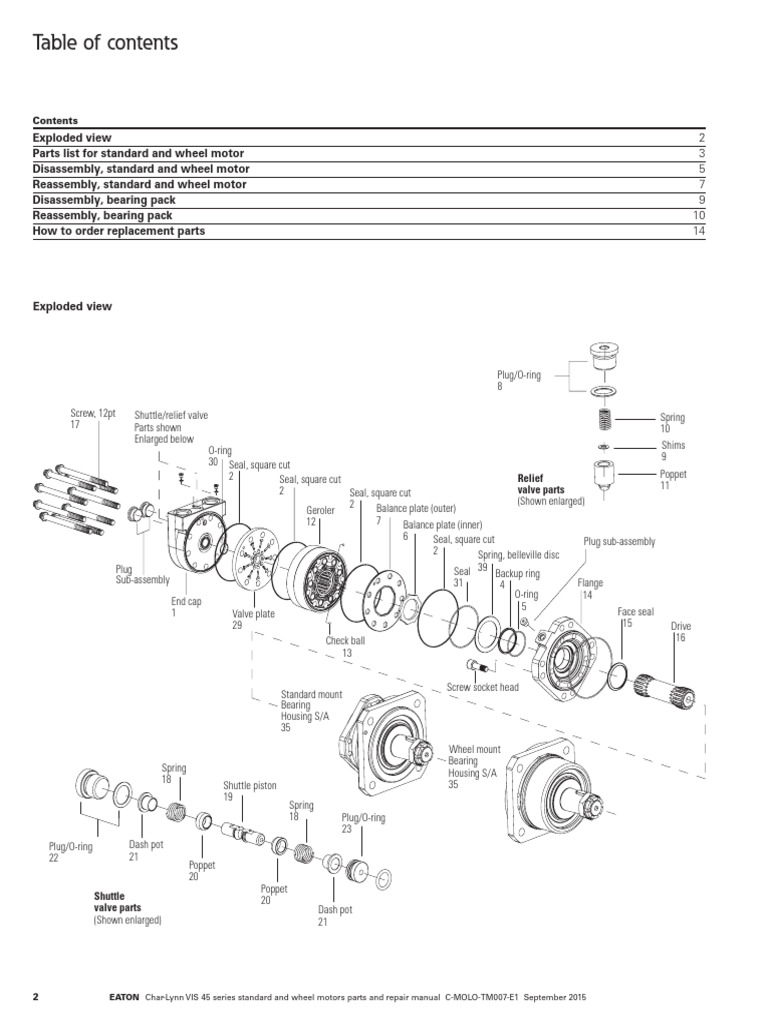 Eaton Char Lynn Vis Geroler Motor 45 Seal Kit | Download Free PDF | Axle | Valve