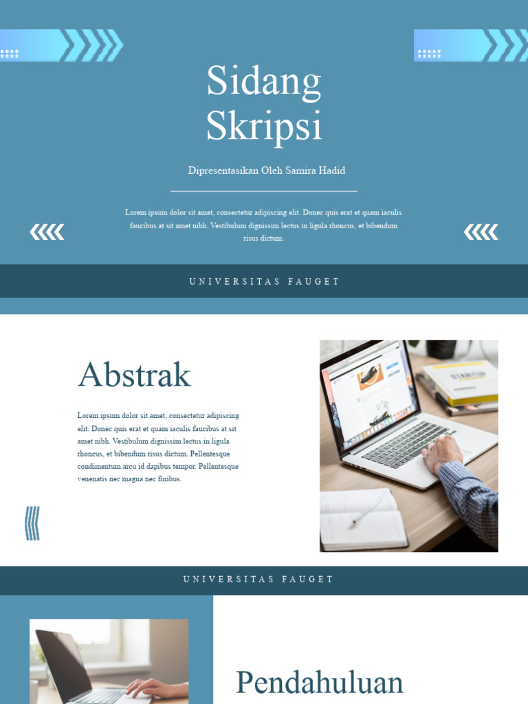 Biru Putih Simpel Minimalis Presentasi Sidang Skripsi | PDF