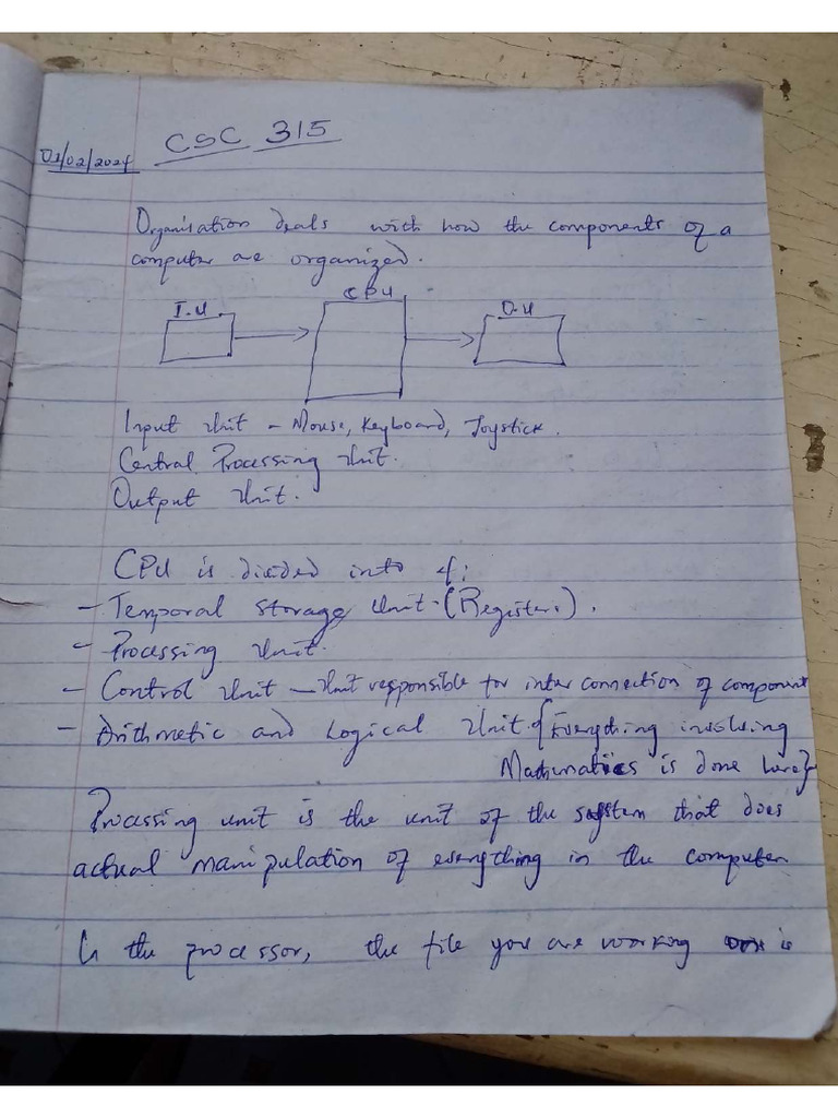 CSC 315 Note 2 | PDF