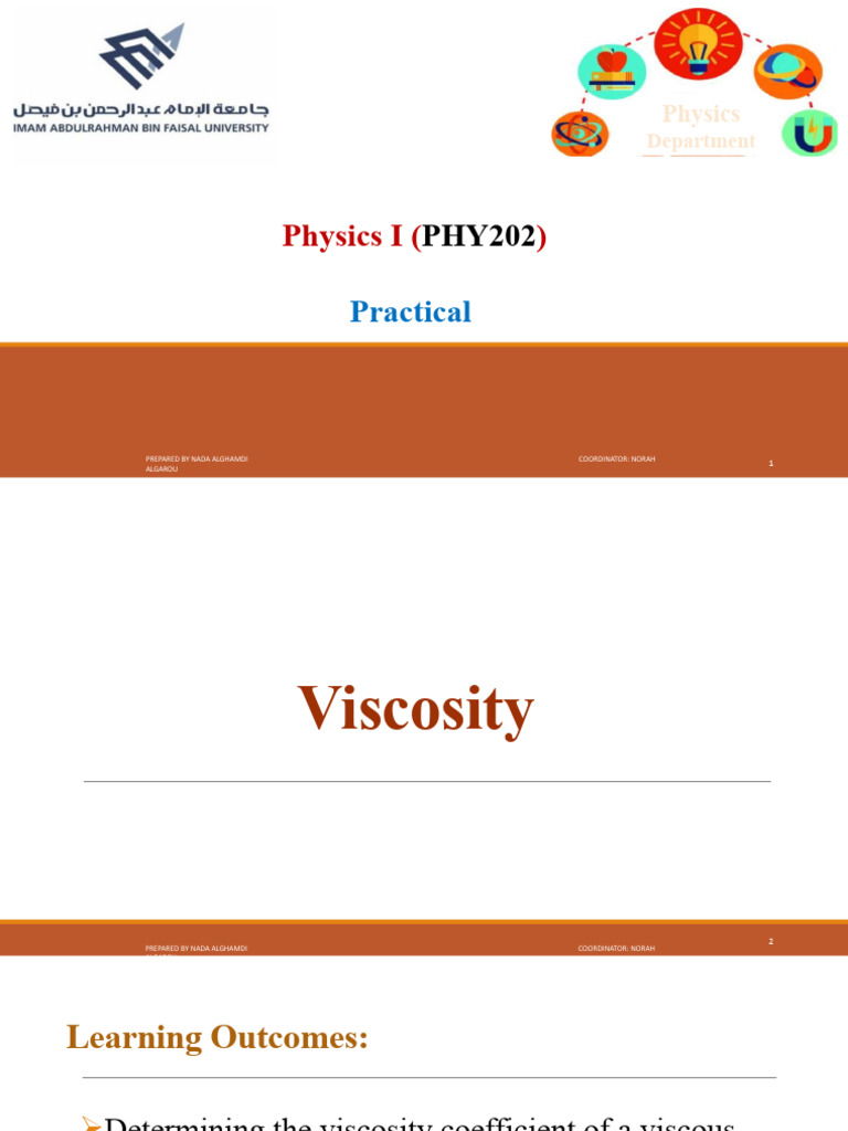 Viscosity Experiment Guide | PDF | Viscosity | Force