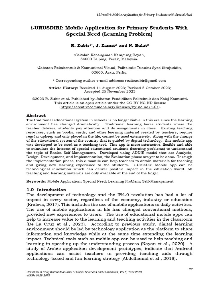 Special Needs Learning App | PDF | Mobile App | Learning