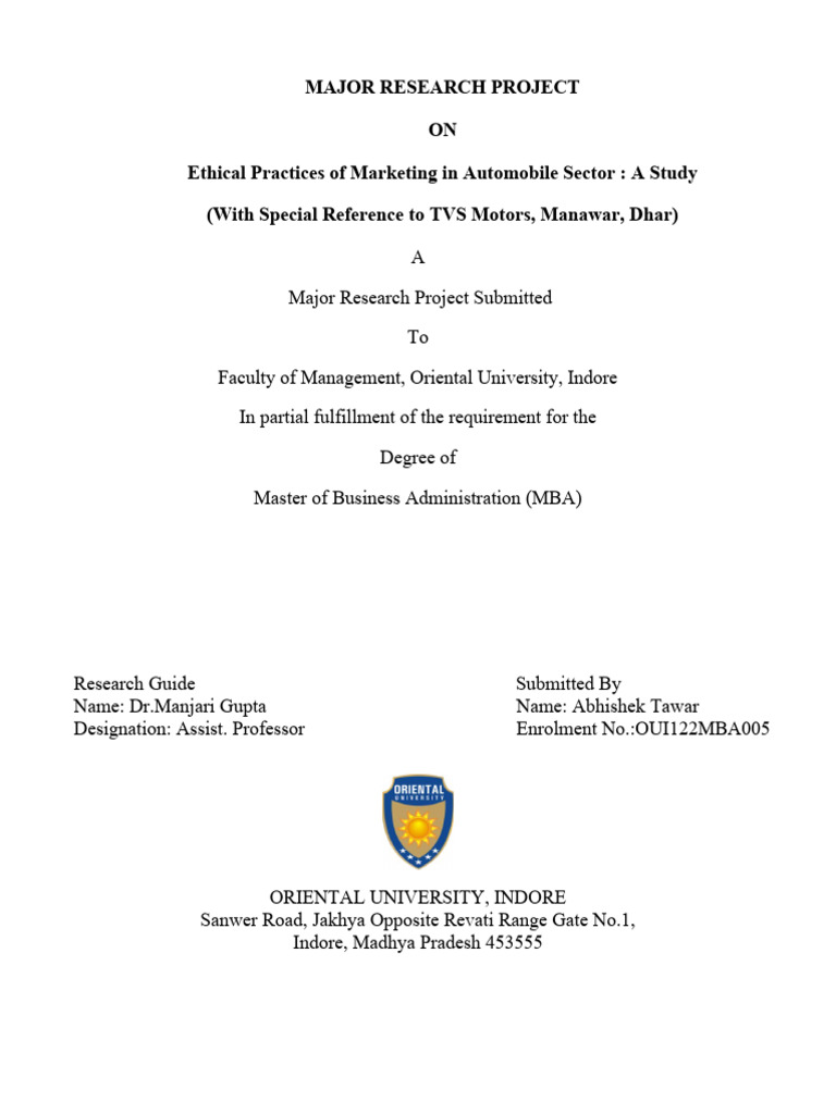 MRP Front Pages-1111 | PDF | Business