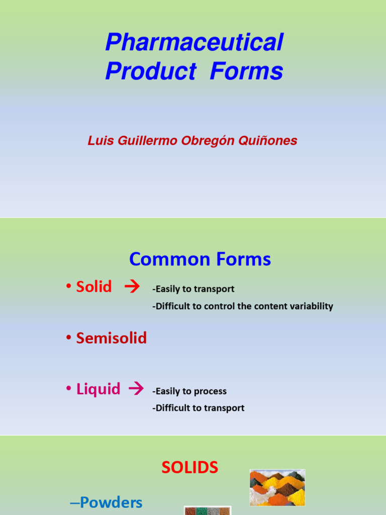 P3 Pharmaceutical Common Forms | PDF | Tablet (Pharmacy) | Topical ...