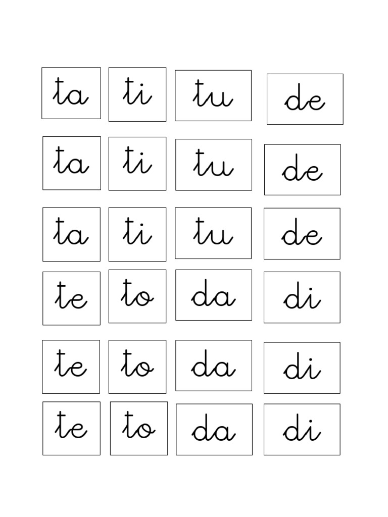 Silabario 1° T-D - N | PDF