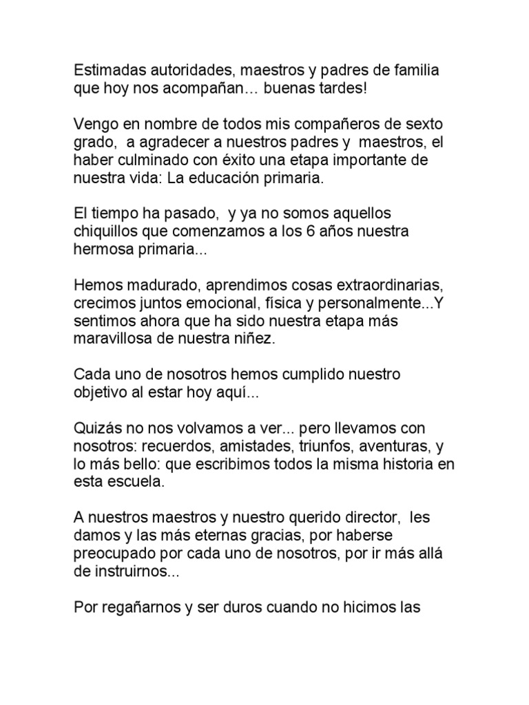 palabras de despedida