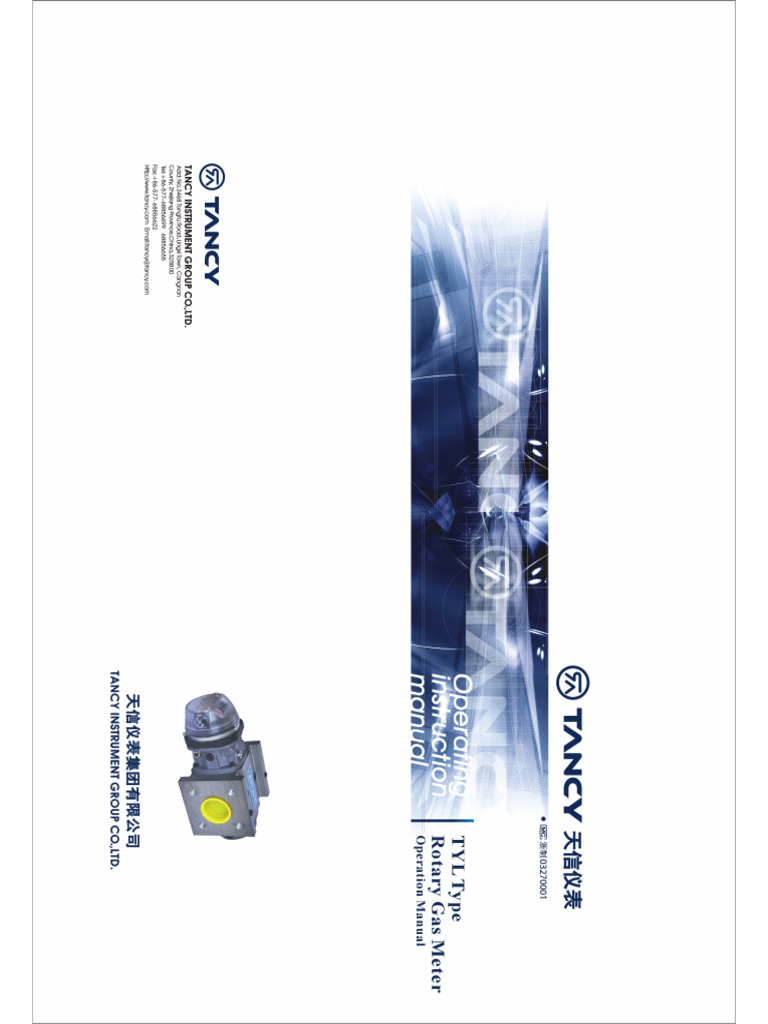 Ficha tecnica Medidores Tancy | PDF