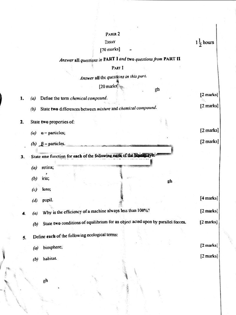 Nigeria Wassce Science 2024 | PDF