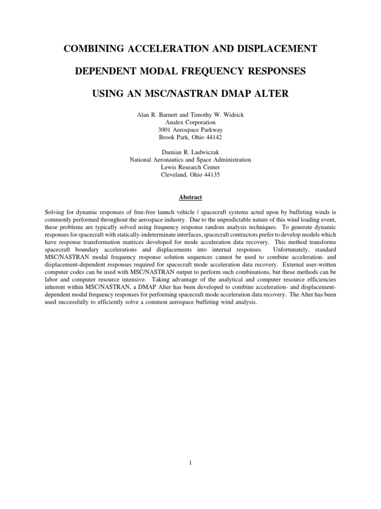 MSC/NASTRAN DMAP for Modal Frequency Analysis | PDF | Mathematical ...
