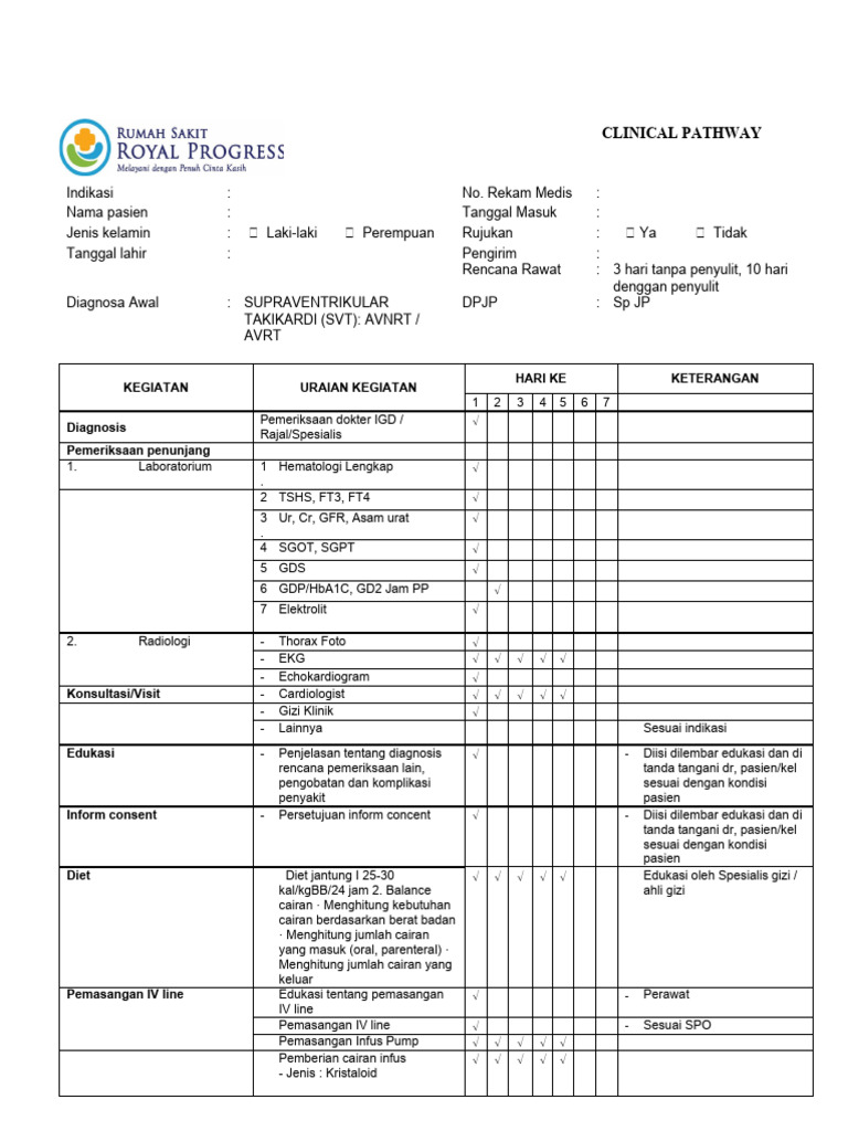 Rencana Rawat untuk SVT Pasien | PDF | Sains & Matematika
