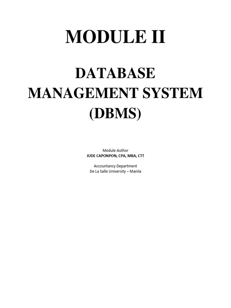 Module 2 | Download Free PDF | Databases | Relational Database