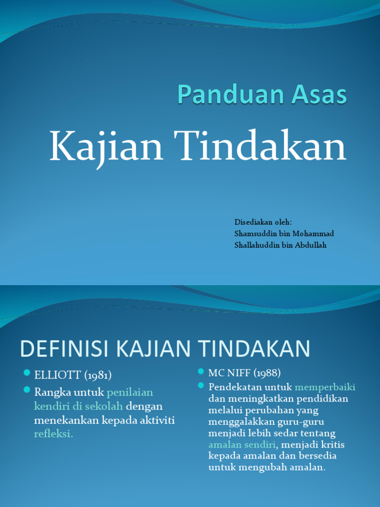 01) Panduan Asas Kajian Tindakan | PDF 01) Panduan Asas Kajian Tindakan | PDF