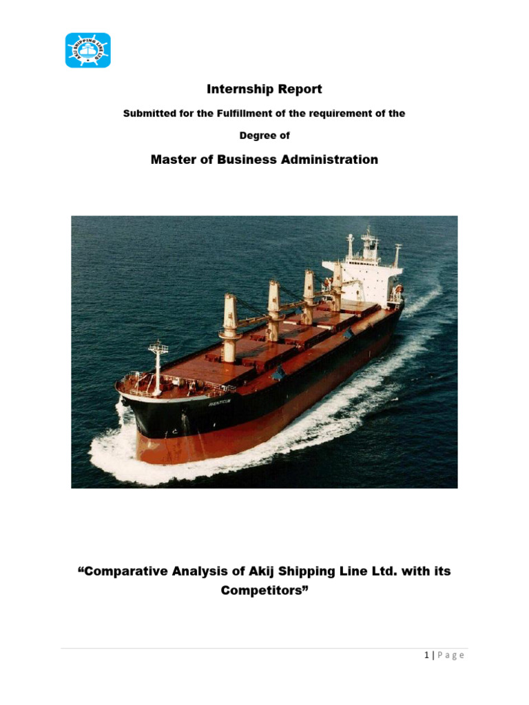 Internship Report: Submitted For The Fulfillment of The Requirement of ...