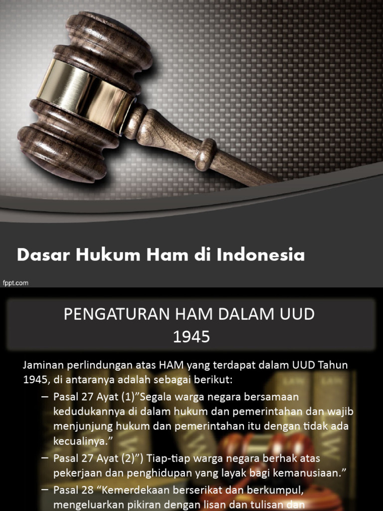 Power Point Dasar Hukum HAM Di Indonesia | PDF | Politik