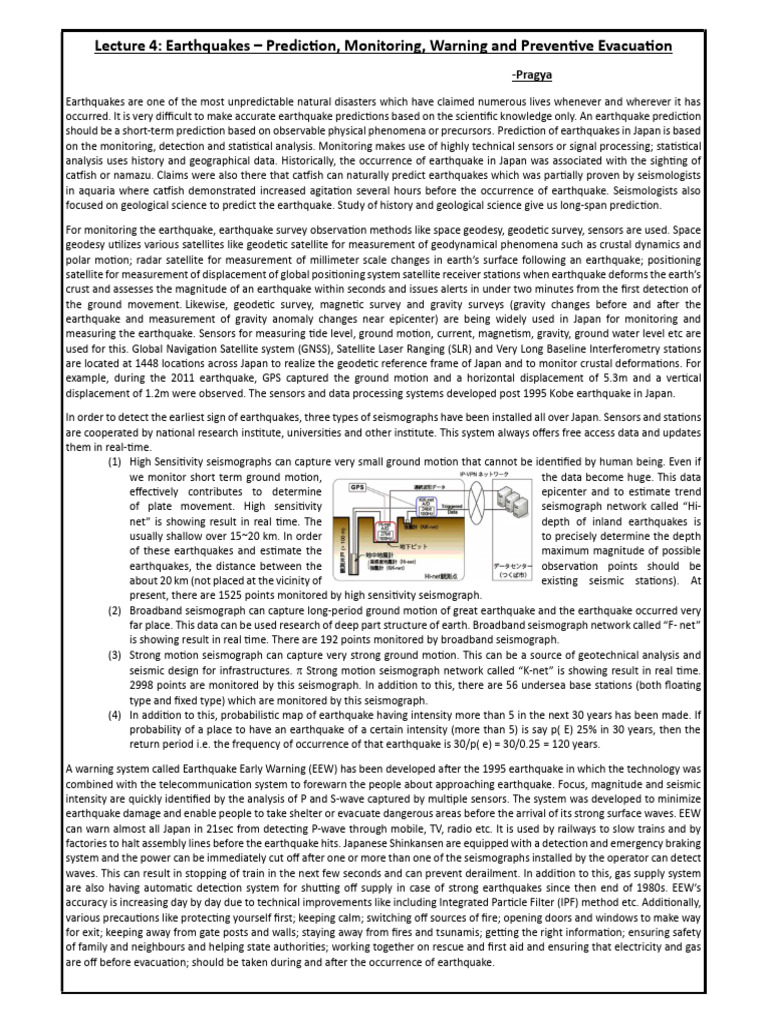 Lecture 4 report | PDF | Earthquakes | Seismology