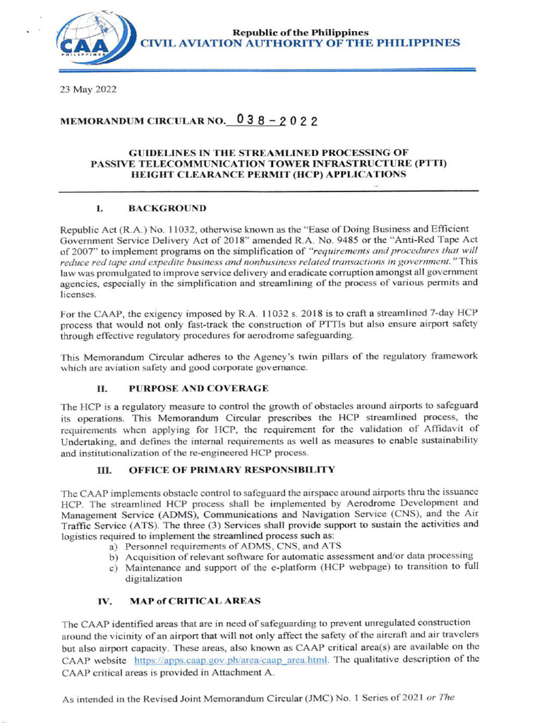 MC038 2022 - Guidelines in The Streamlined Processing of Passive ...