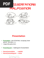 Malposition & Malpresentation | PDF | Midwifery | Childbirth