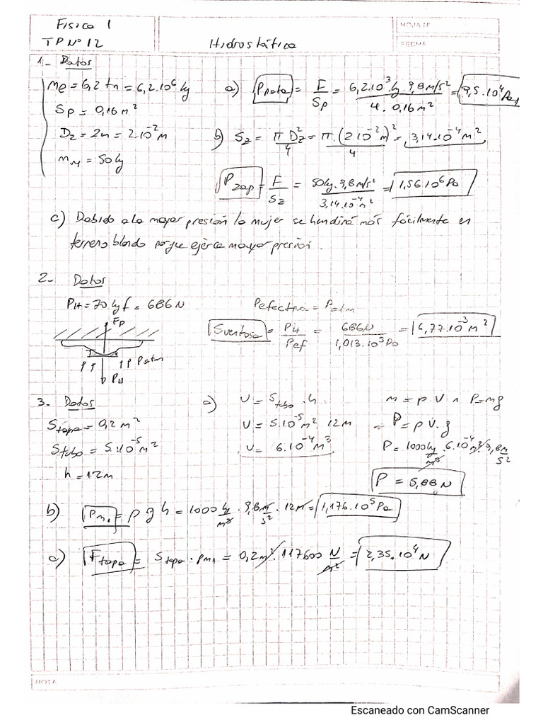 TP 12 Hidrostatica | PDF