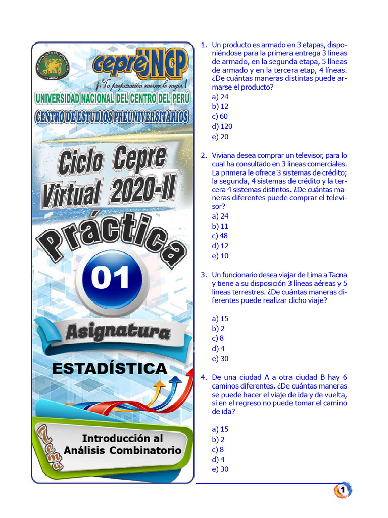 Estadistica Cepre | PDF | Modo (Estadísticas) | Probabilidad
