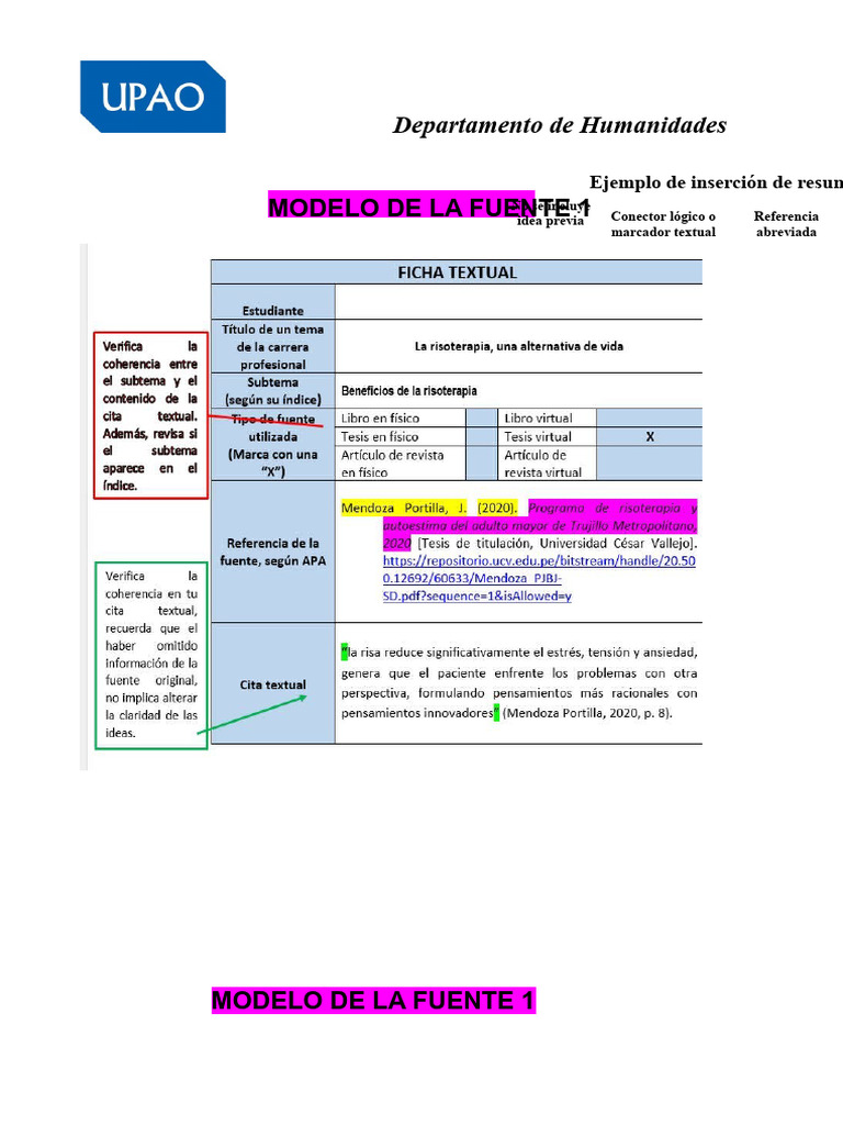 Fichas - Modelo2 Desarrollo | PDF