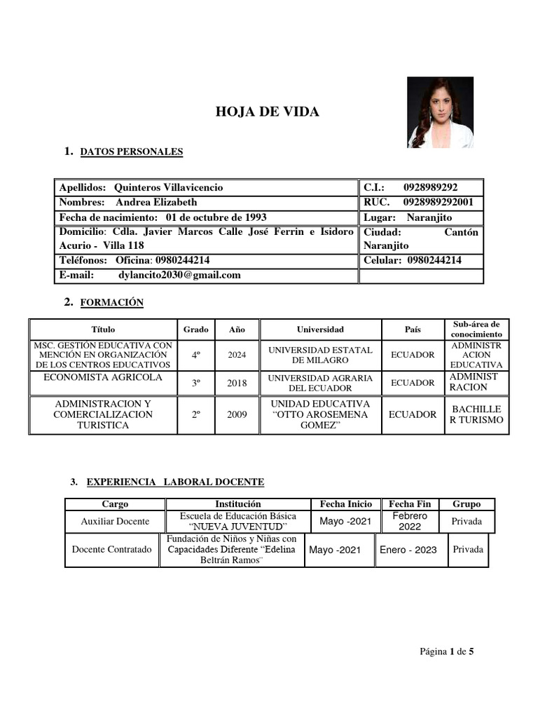 CV Actualizado Mayo 2024 | PDF | Enseñando | Maestros
