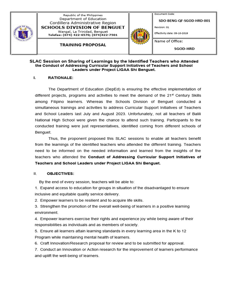 SLAC Proposal 2023 | PDF