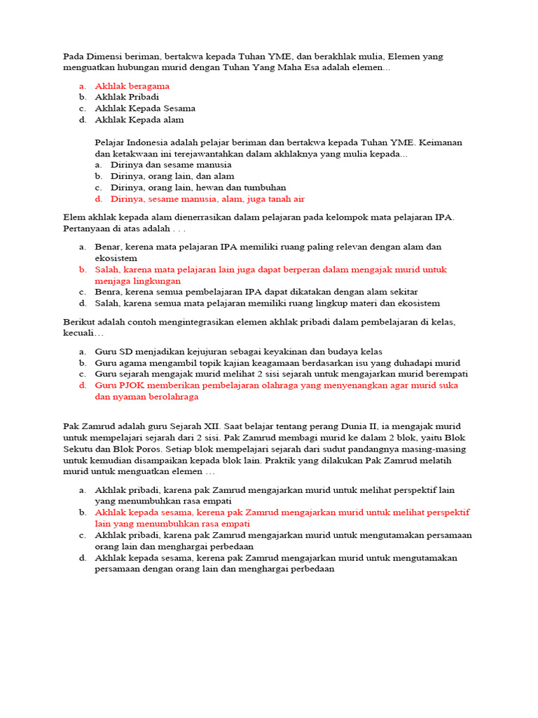 Modul 2 Dimensi Beriman, Bertakwa Kepada Tuhan YME, Dan Berakhlak Mulia ...