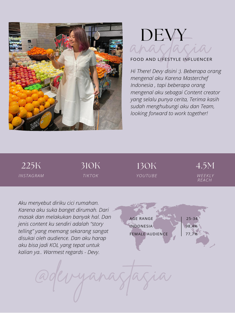 Devy Anastasia Rate Card . | PDF