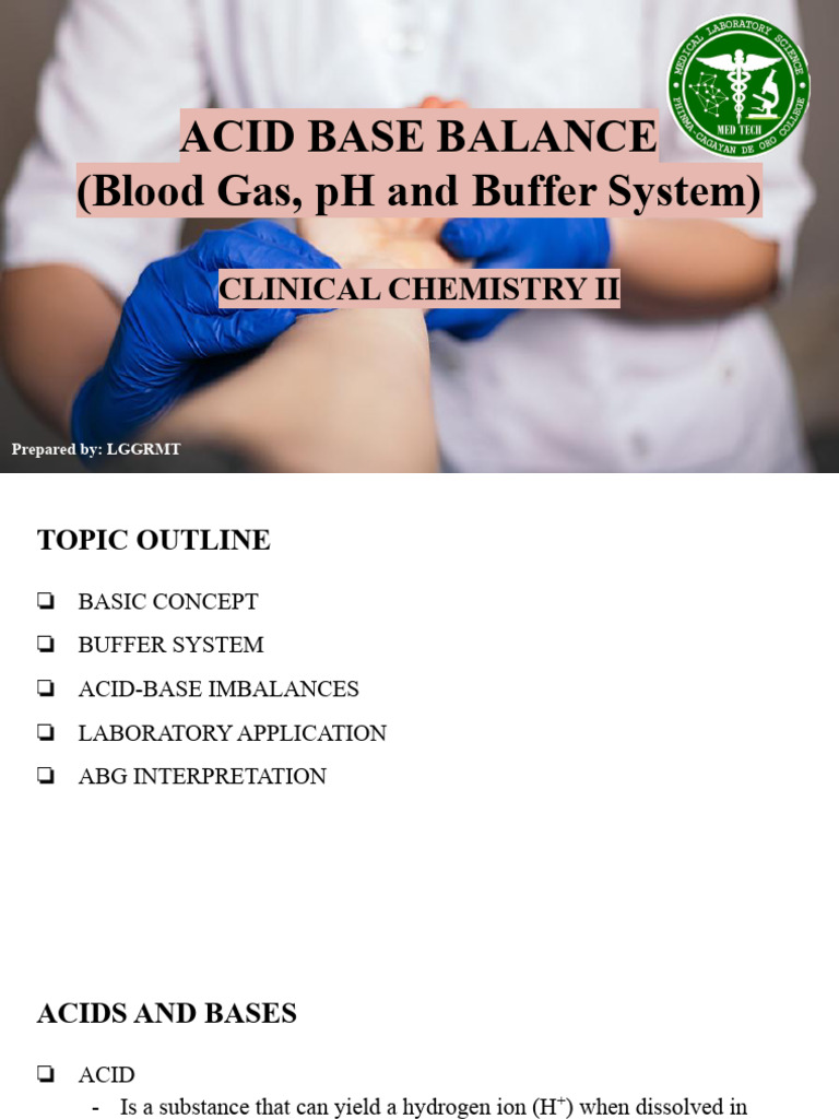 Acid Base Balance | PDF | Ph | Acid Dissociation Constant