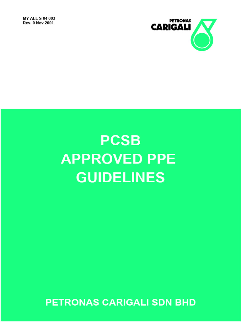PCSB Approved PPE Guidelines | PDF | Personal Protective Equipment | Safety