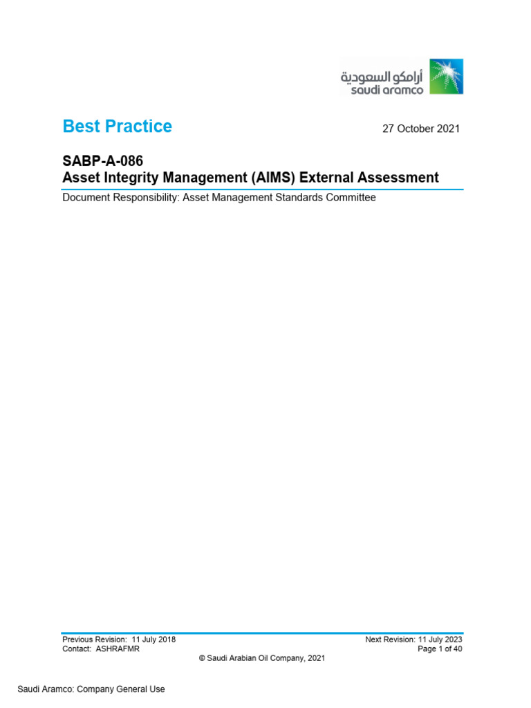 Sabp A 086 - 10272021 | PDF | Emergency Management | Specification (Technical Standard)