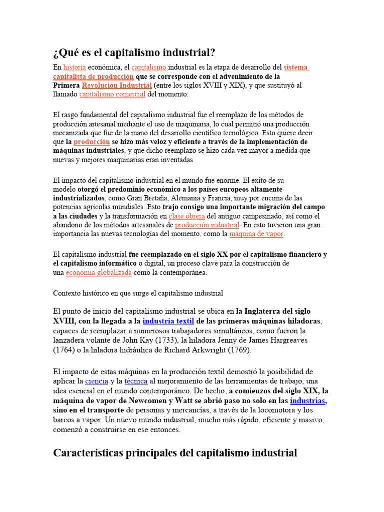Capitalismo | PDF | Capitalismo | Máquina de vapor