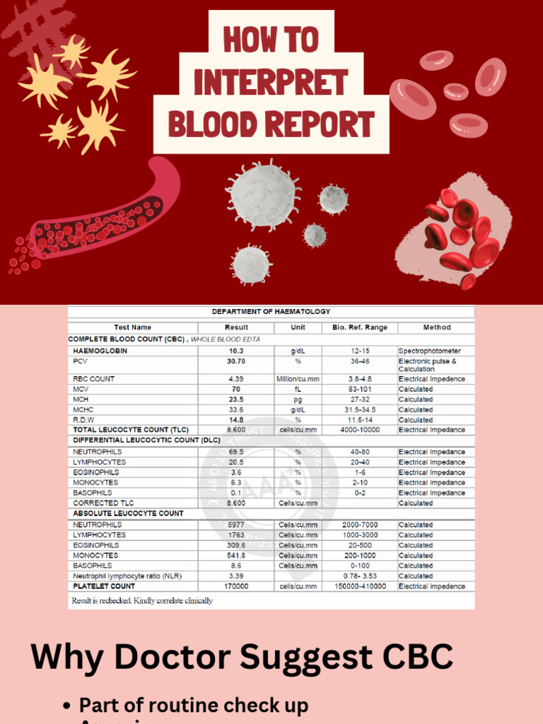 How To Interpret Blood Report | PDF | Anemia | Body Fluids