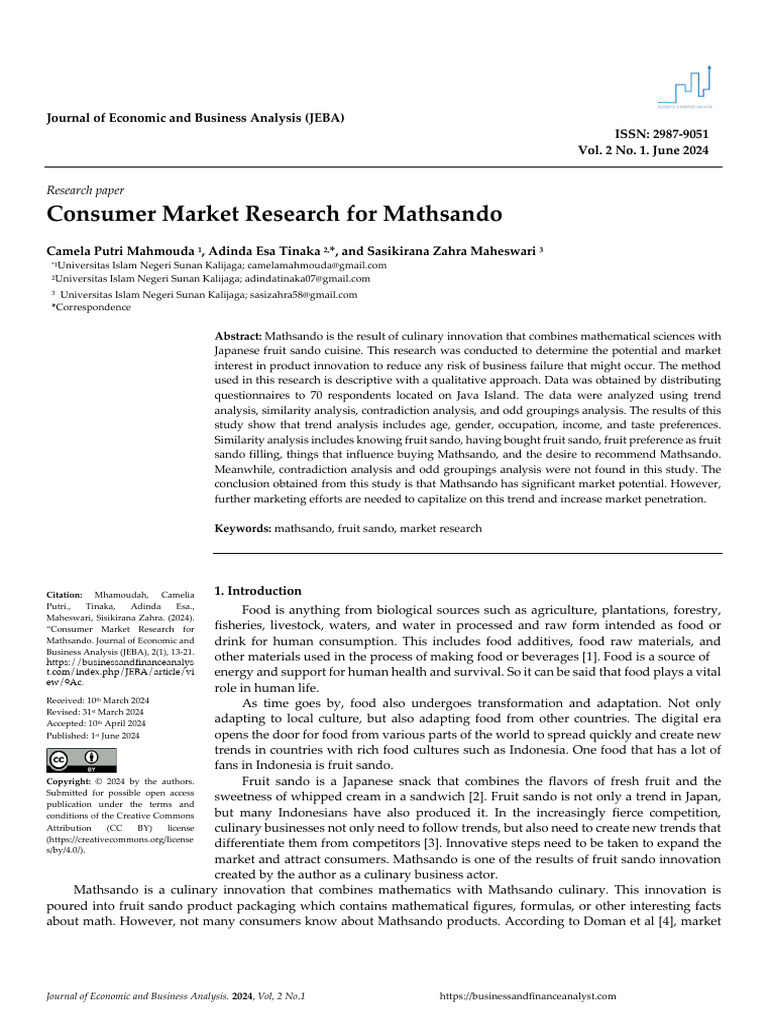 Manuskrip Camela Putri Mahmouda Oke | PDF | Taste | Consumer Behaviour