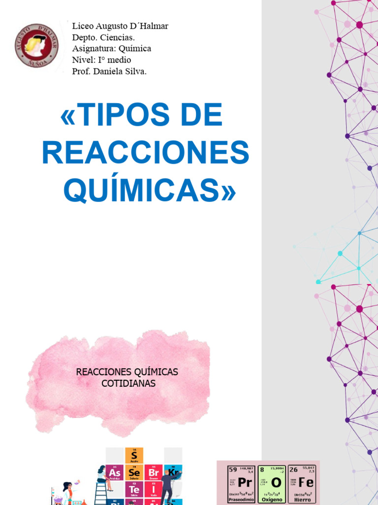 d12. Tipos de Reacciones Químicas | PDF | Reacciones químicas | Redox