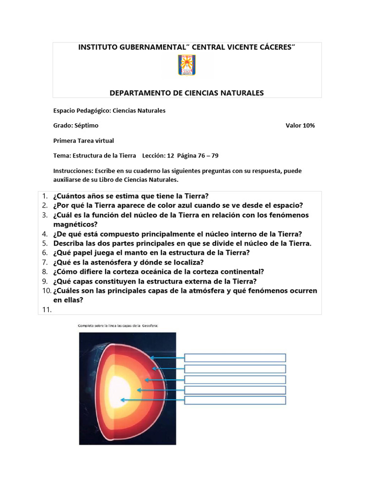 Ciencias Naturales de Séptimo Grado Guía de Trabajo | PDF