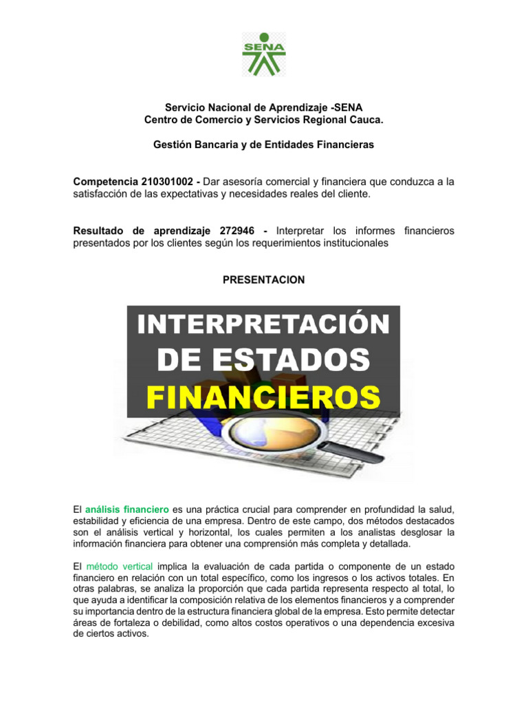 Taller 5 - Analisis Horizontal y Vertical | PDF | Business | Economias