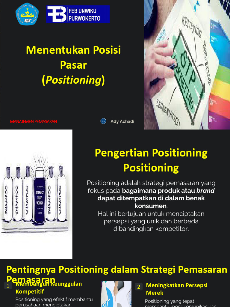 Strategi Positioning Pemasaran | PDF | Karier & Perkembangan | Bisnis