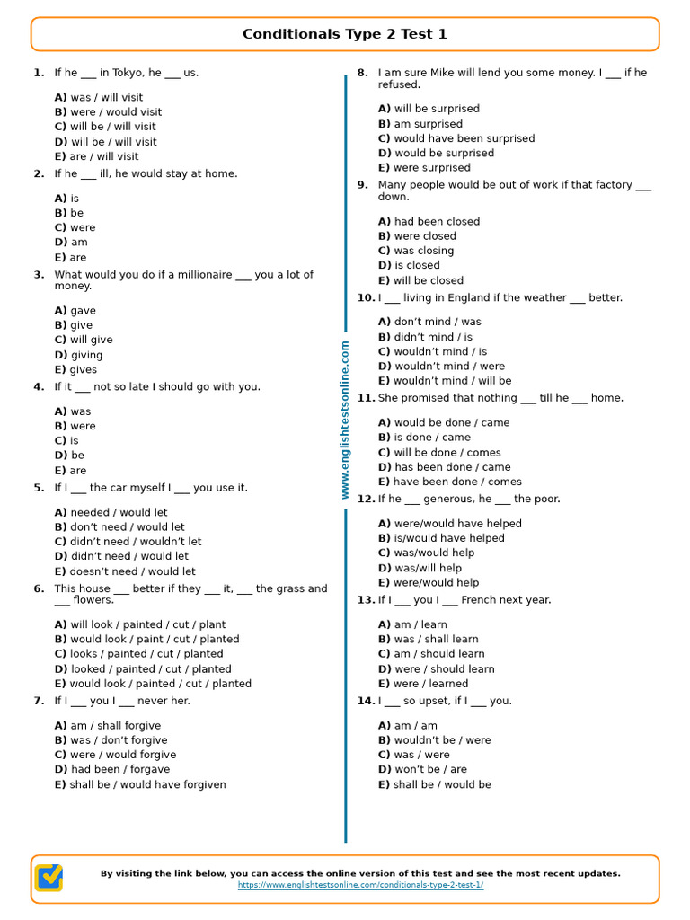 1405_conditionals-type-2-test-1_englishtestsonline.com | PDF