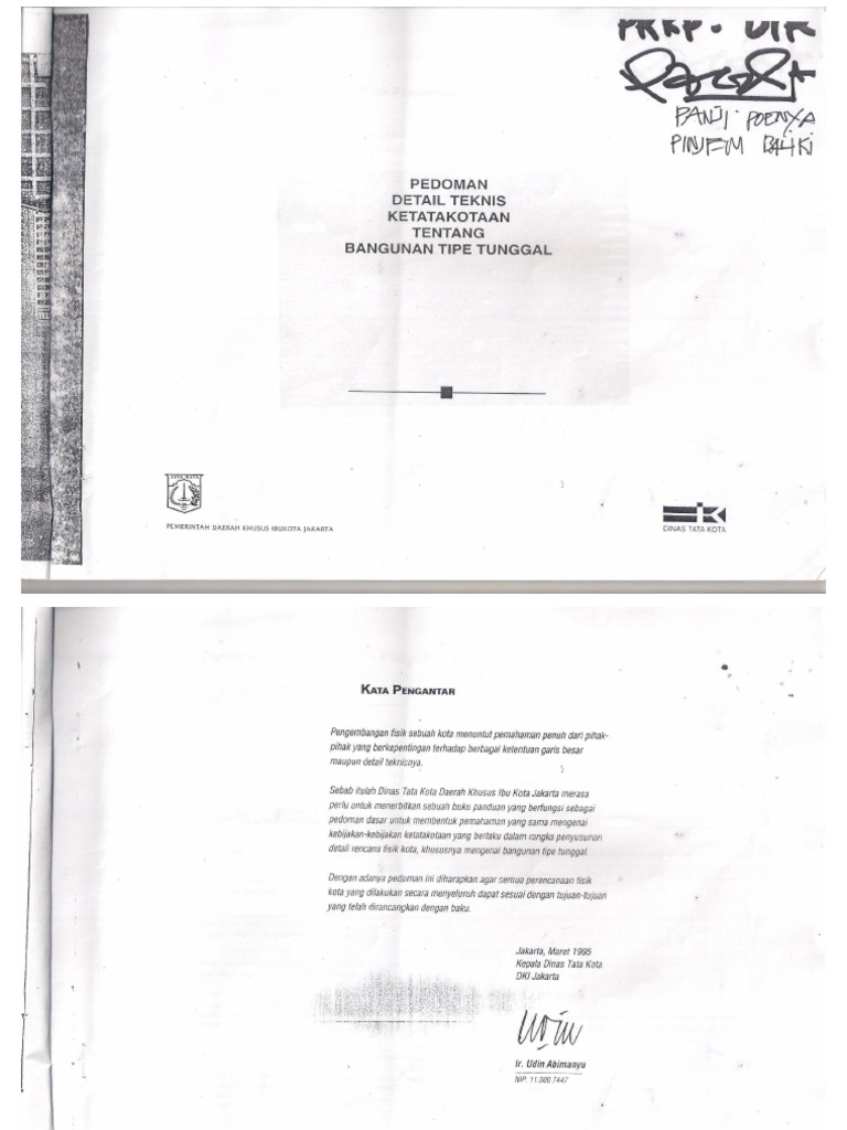 PARKIR Pedoman Detail Teknis Ketatakotaan TTG Bangunan Tipe Tunggal | PDF