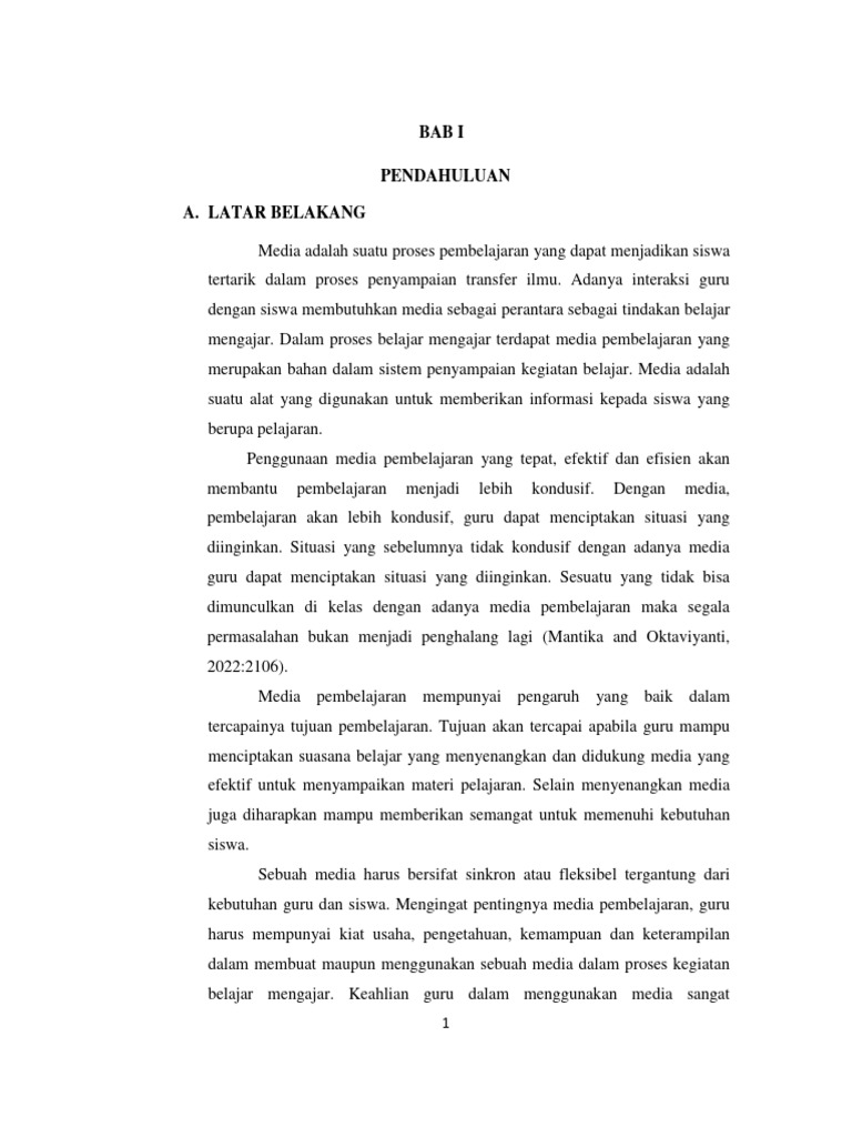 Makalah Media Pembelajaran Dwi Novatya Rahayu - PGSD 2020b - 1119200084 | PDF