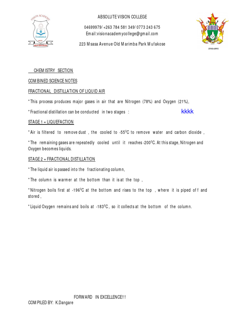 Combined Science Notes | PDF | Acid | Ionic Bonding