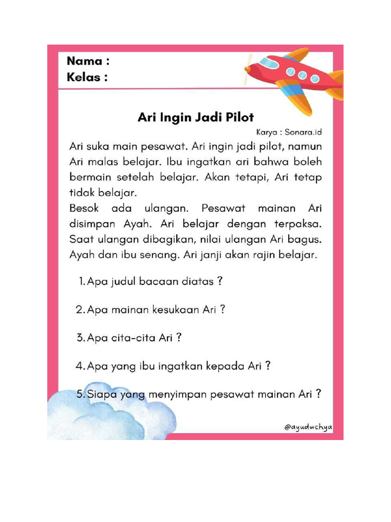 Ari Ingin Jadi Pilot | PDF