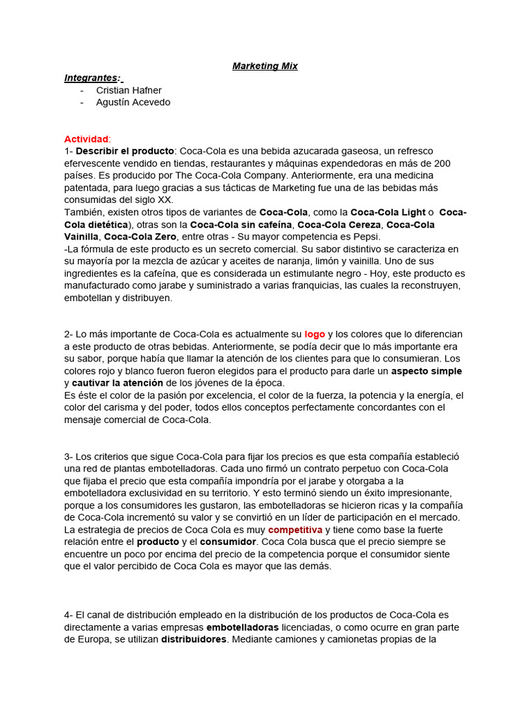 Caso Coca-Cola | PDF | Coca Cola | Refresco