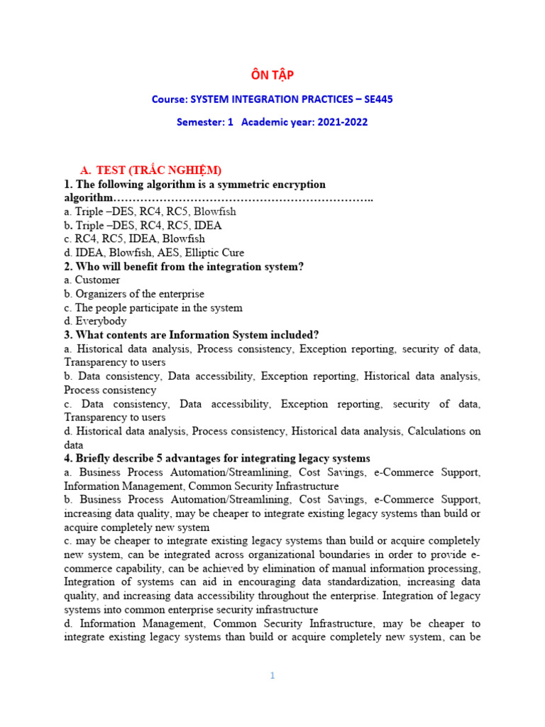 On tap cuoi ky _HK2_SE445_2023_2024 | Download Free PDF | Databases | Computer Network