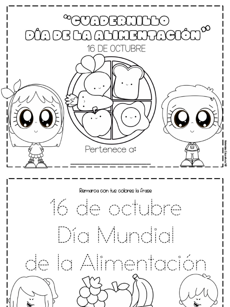 CUADERNILLO DIA MUNDIAL DE LA ALIMENTACION (1) | PDF | Agricultura | Alimentos