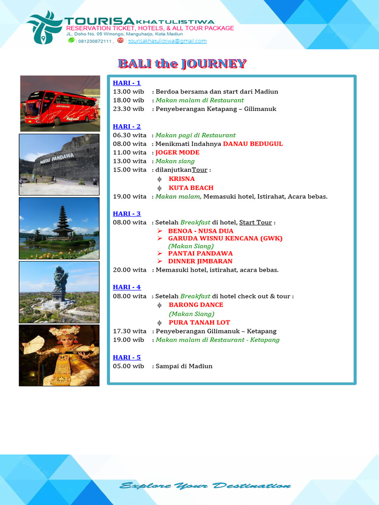 Rundown Acara Piknik di Jogja | PDF