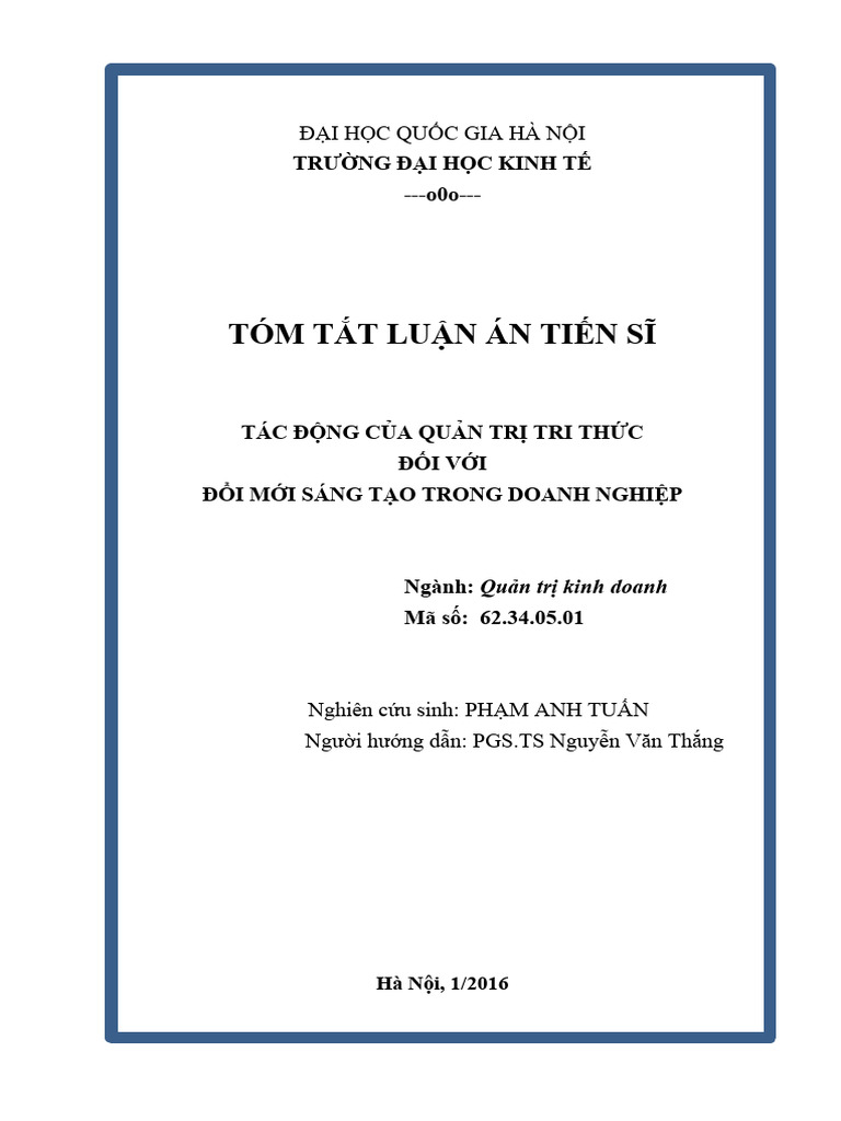 Tom Tat Luan An 21012016 Pham Anh Tuan New-1 | PDF