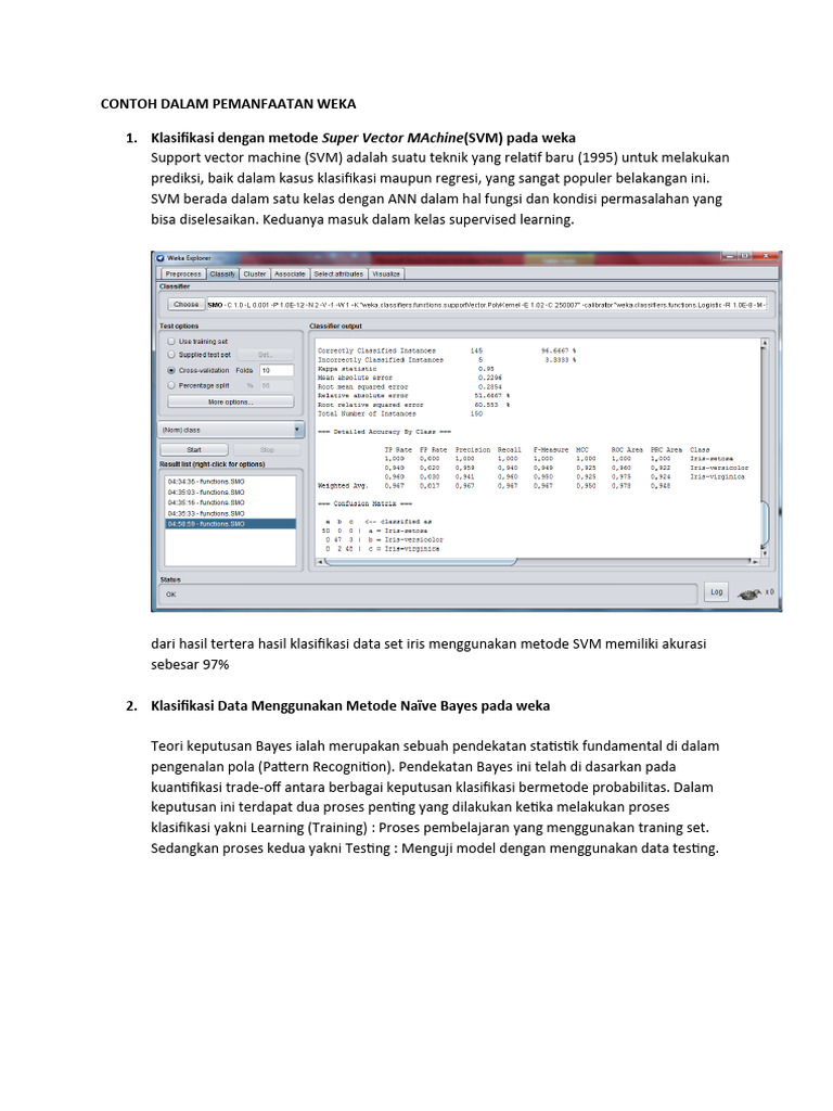 Contoh Dalam Pemanfaatan Weka | PDF
